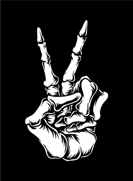 Peace Sign Skeleton – Devil Strip Designs
